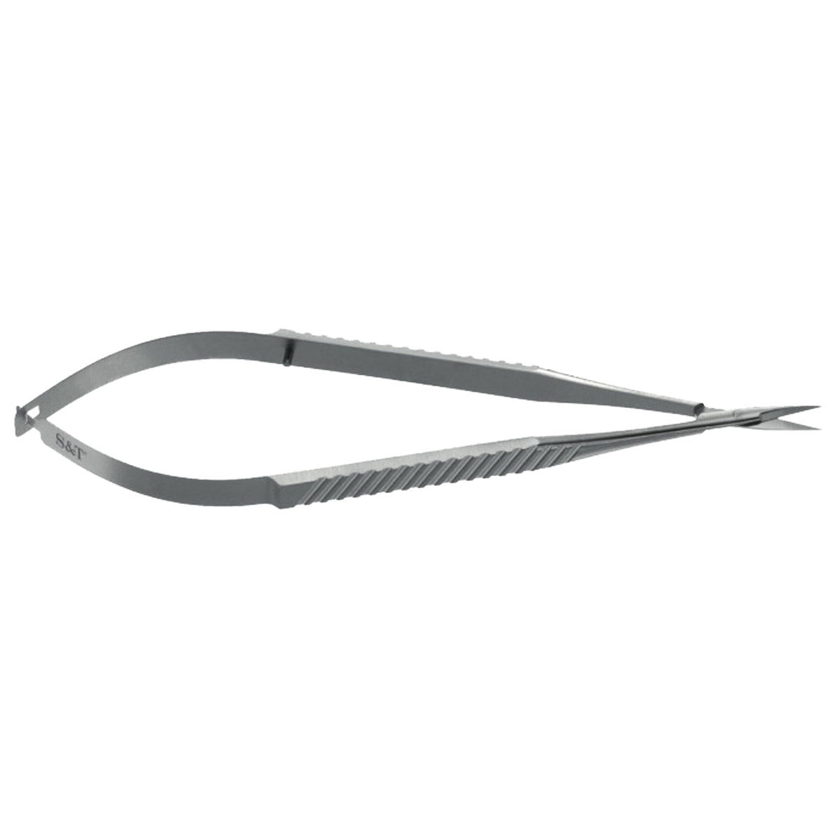 S&T Dissecting Scissors 15 cm long flat handle curved short blade ...