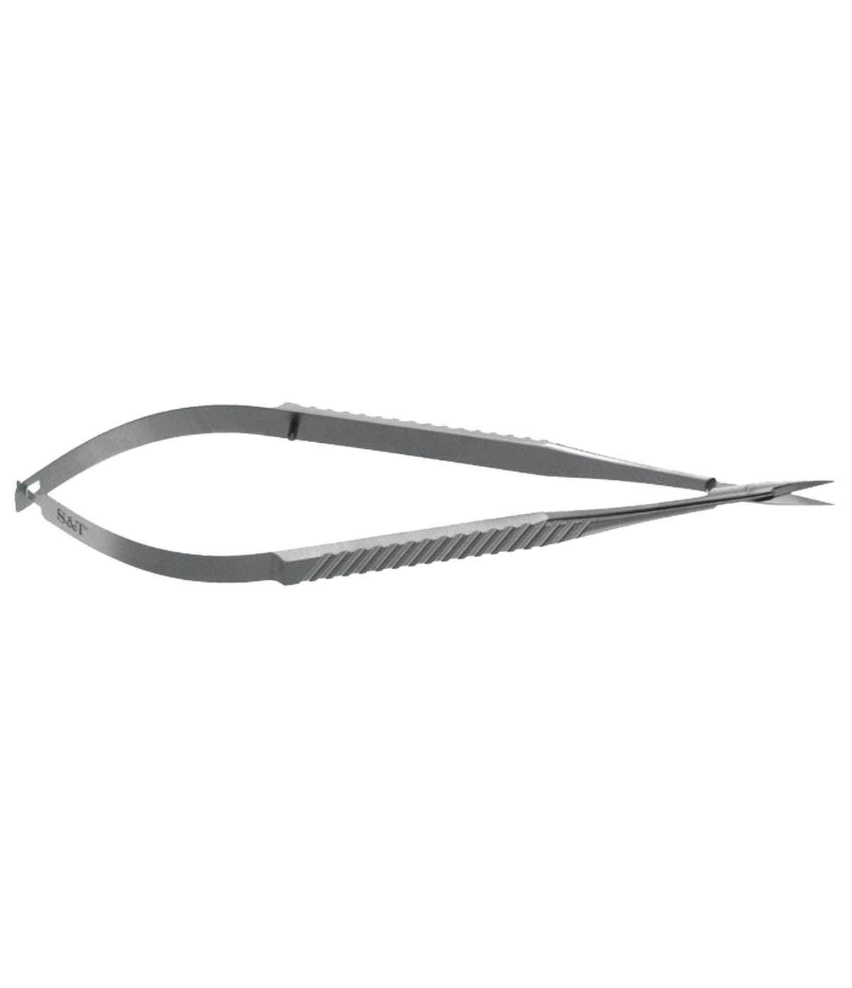 S&T Dissecting Scissors 15 cm long flat handle curved short blade ...