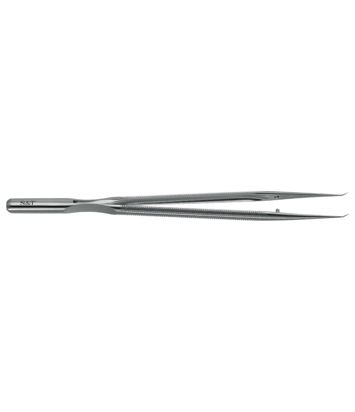 S&T Combination Forceps, 18 cm, 8mm round handle, angled 45 tip, 0.2 m ...