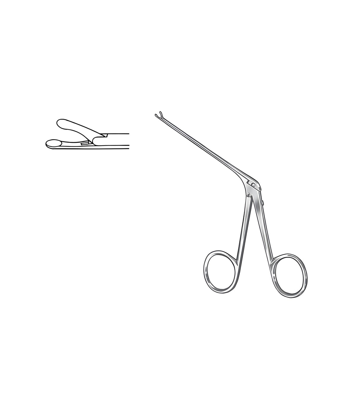 Cupped Forceps Straight 1.25x0.8mm Satin — Stark Medical Pty Ltd